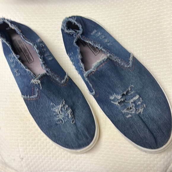 New Balance | Shoes | New Balance Denim Distressed Shoes | Poshmark